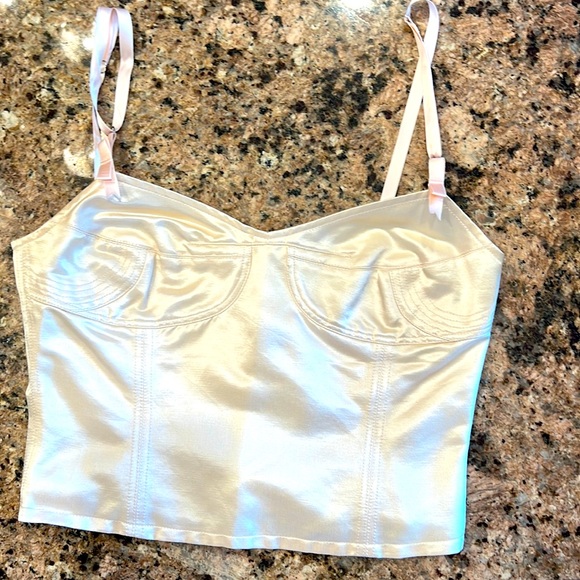 Kulson | Tops | Italian Import Satin Baby Pink Bustier | Poshmark